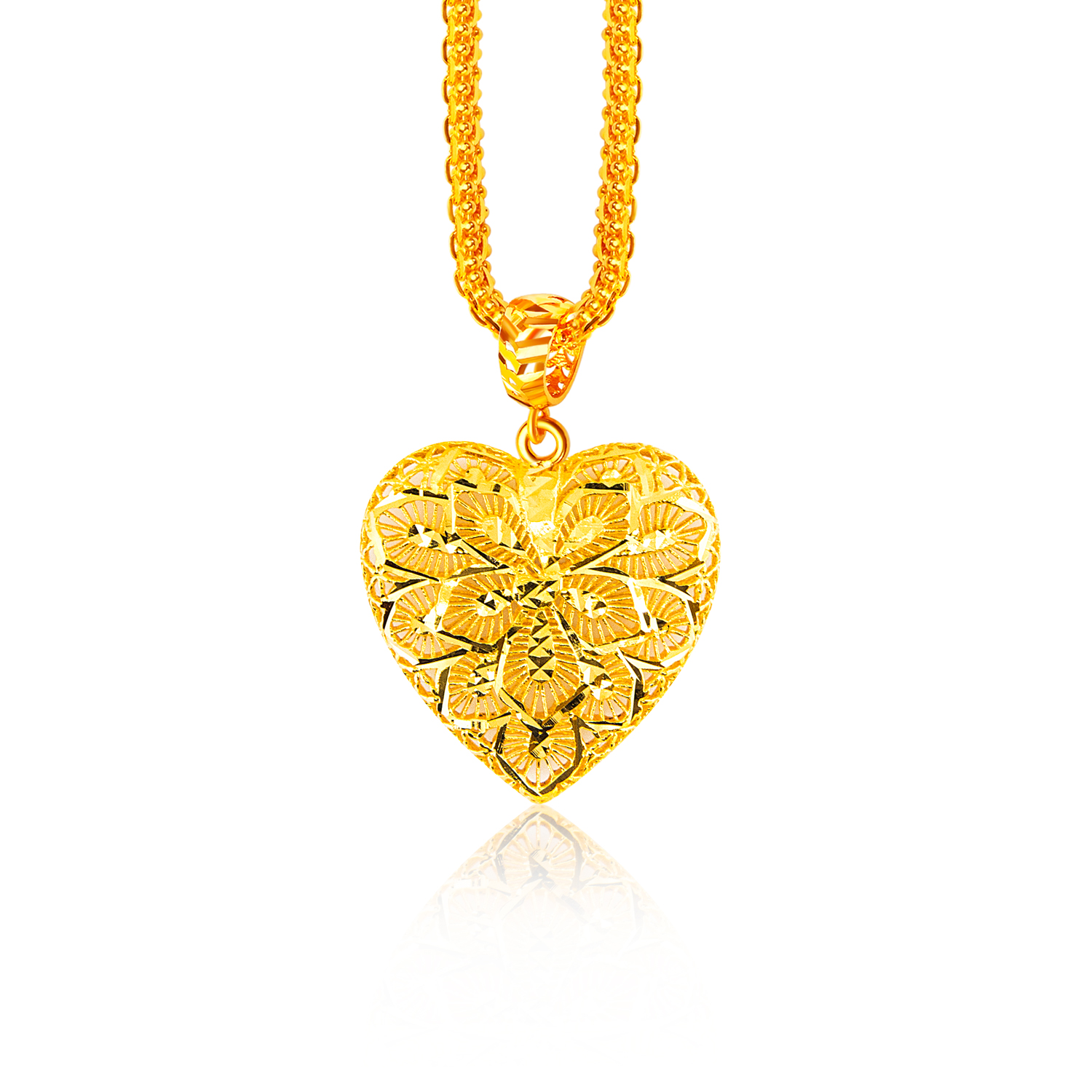 SK Oro Amare 916 Greatest Love Pendant | Loket Emas 916 - SK Jewellery