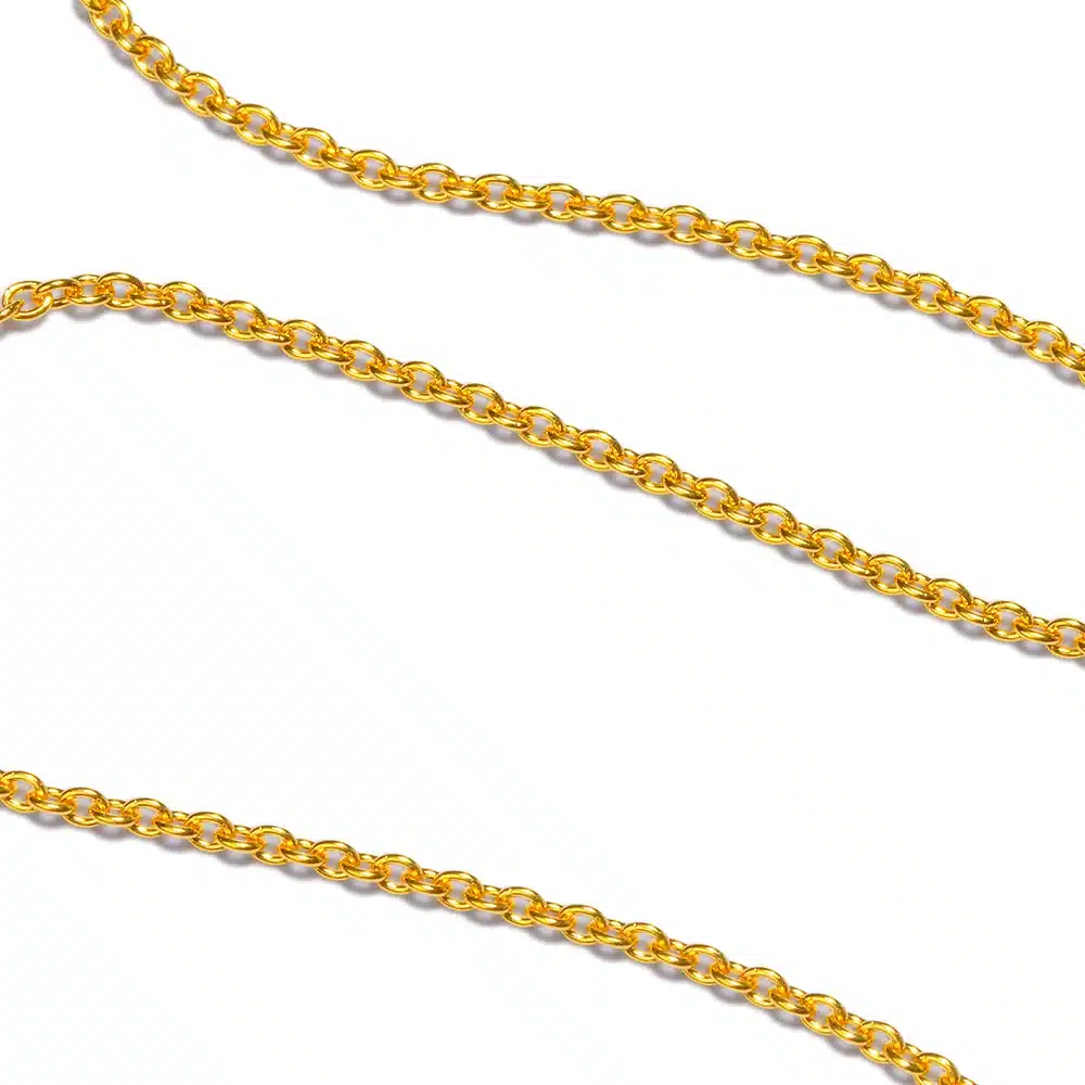 Round Link 916 Gold Cable Chain - SK Jewellery