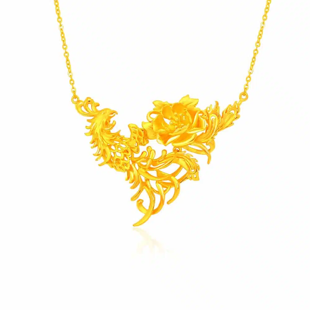 Majestic Phoenix 999 Pure Gold Necklace - SK Jewellery