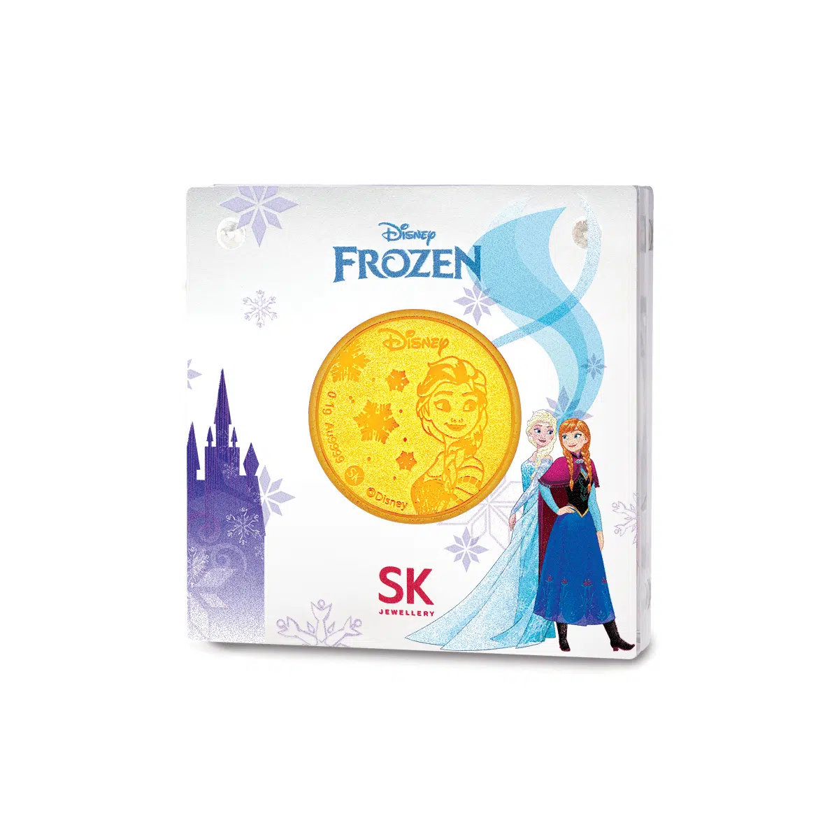 Disney Frozen Collectible 999 Pure Gold Coin (0.1G) - SK Jewellery