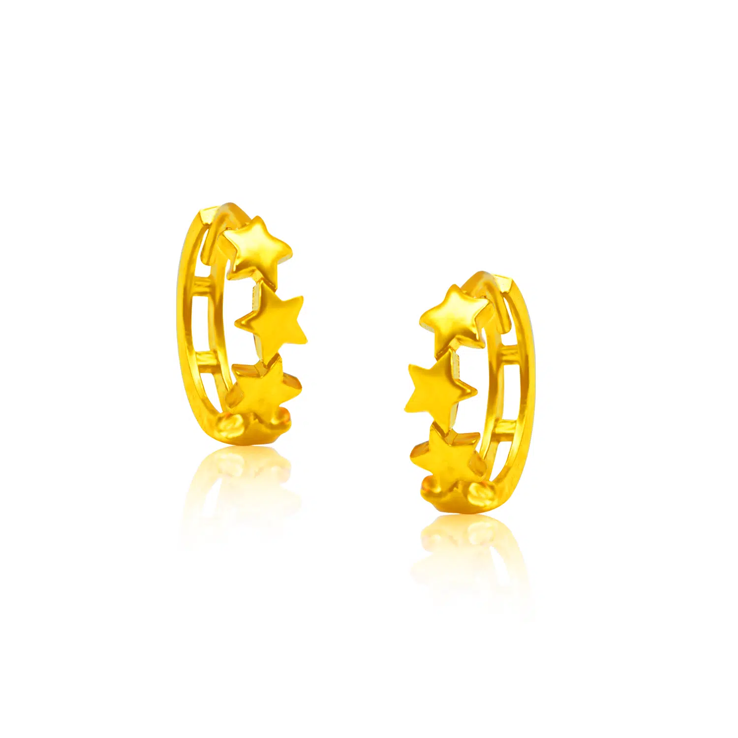 Starbeam 916 Gold Earrings - SK Jewellery
