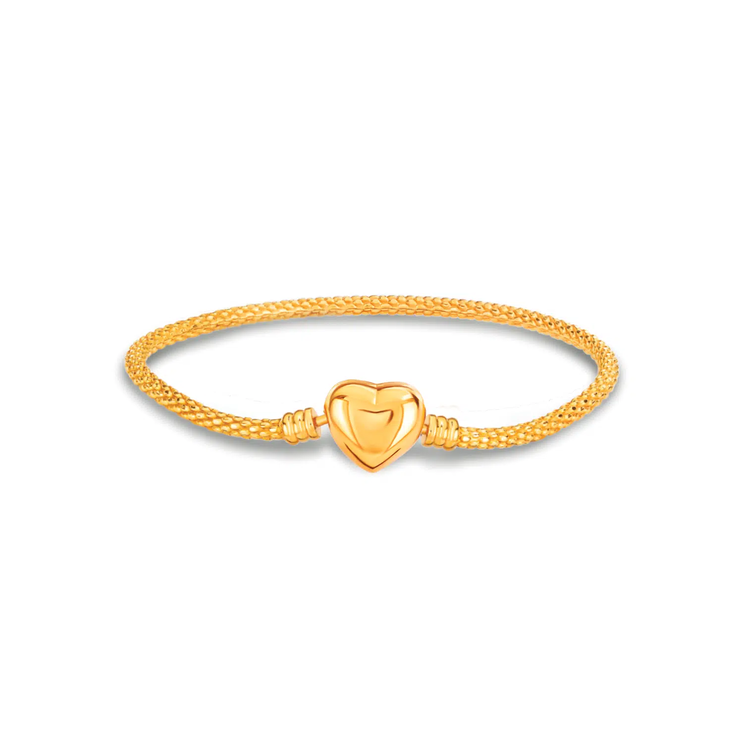 Heart Charm 916 Gold Bracelet - SK Jewellery