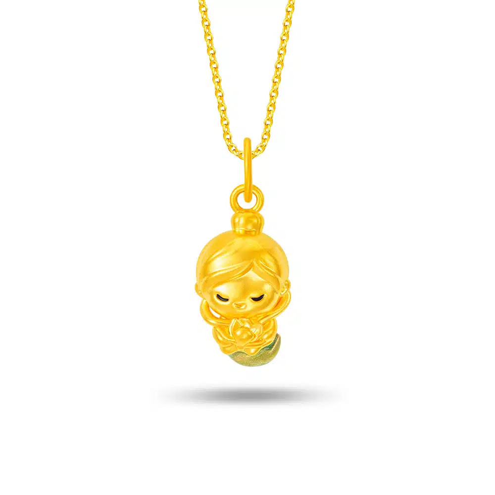 Fae Snake 小蛇仙 999 Pure Gold Pendant - SK Jewellery