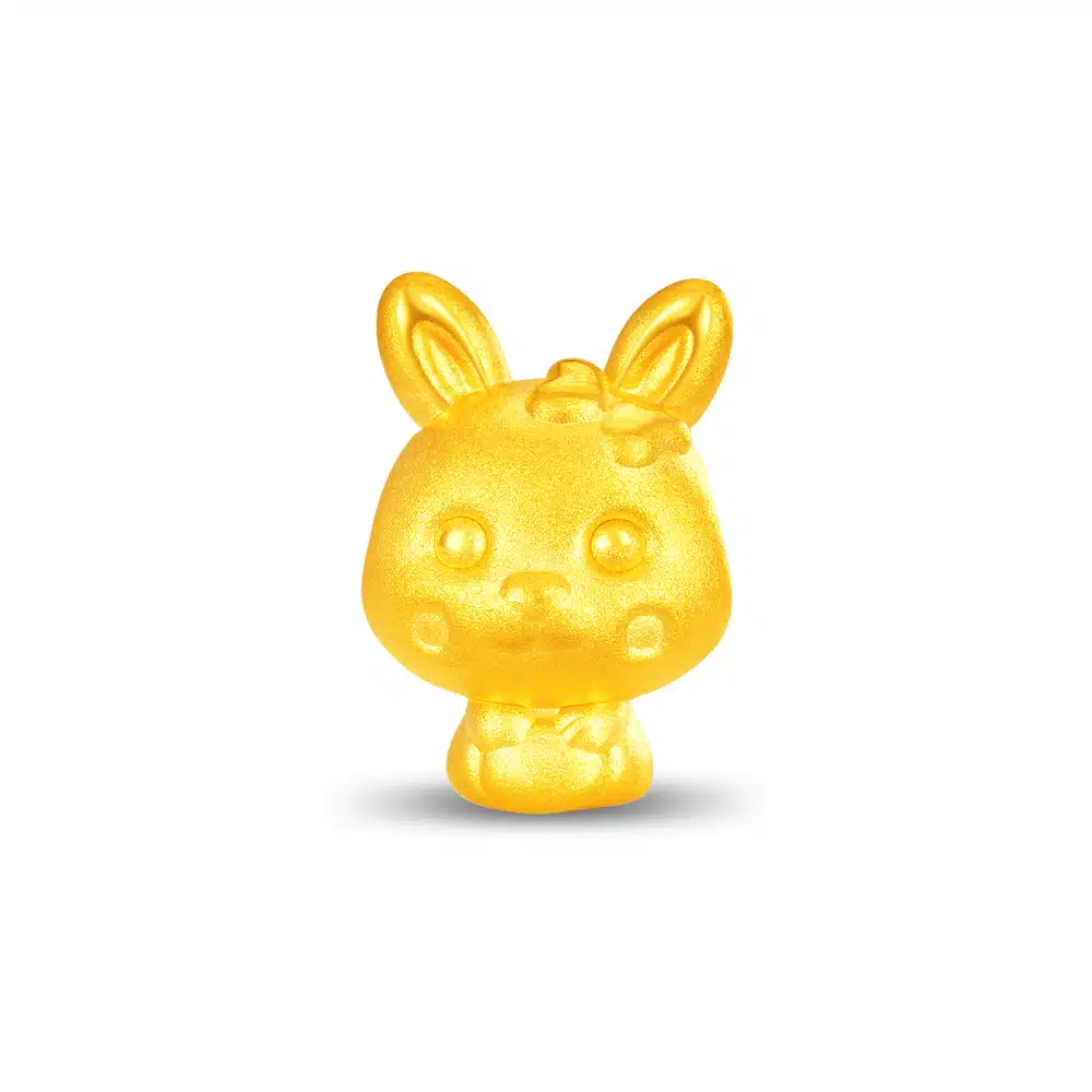 Fortune Blessing Zodiac Rabbit 999 Gold Charm - SK Jewellery