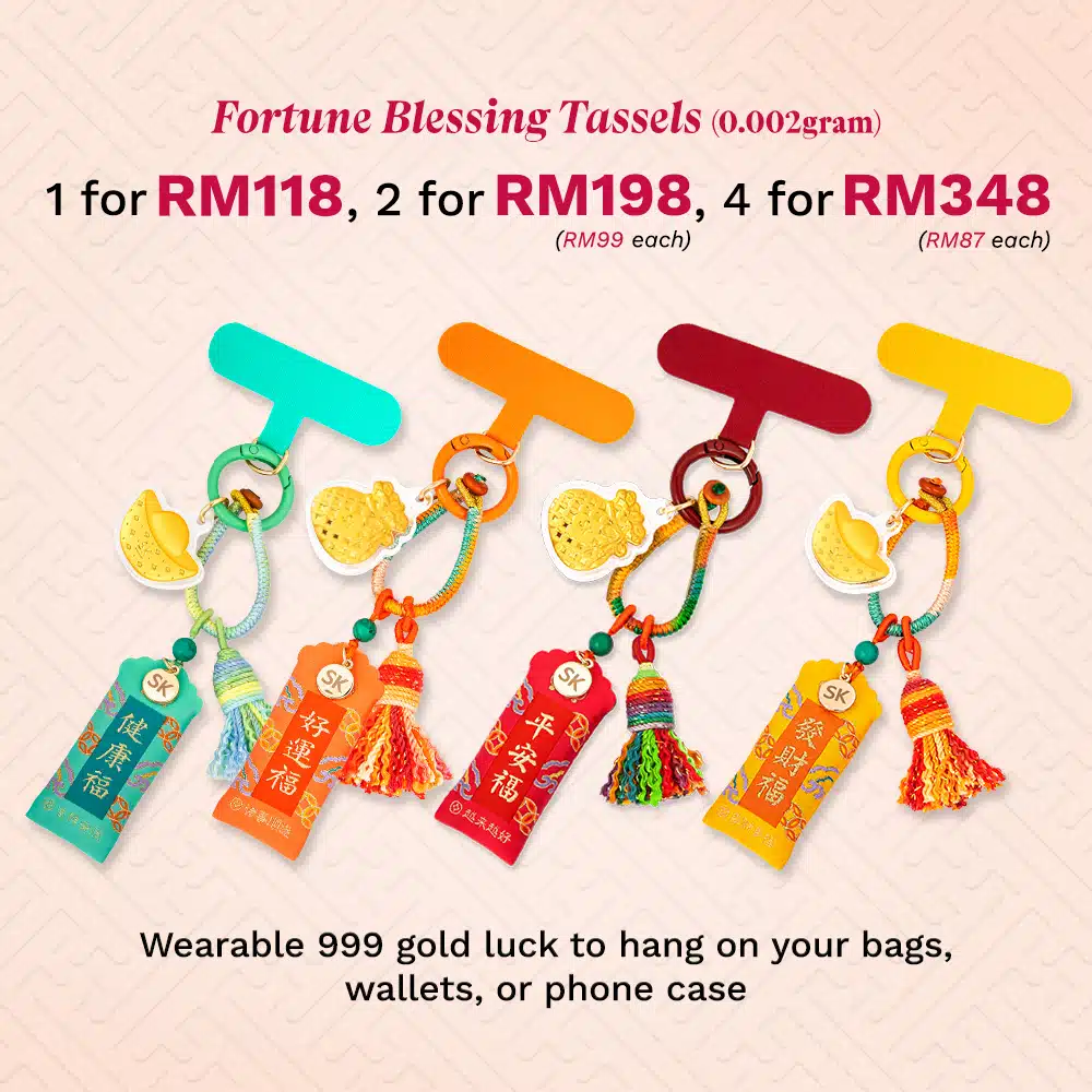 Seasons of Blessings 999 Pure Gold Keychain Tassel Mix & Match Bundle ...
